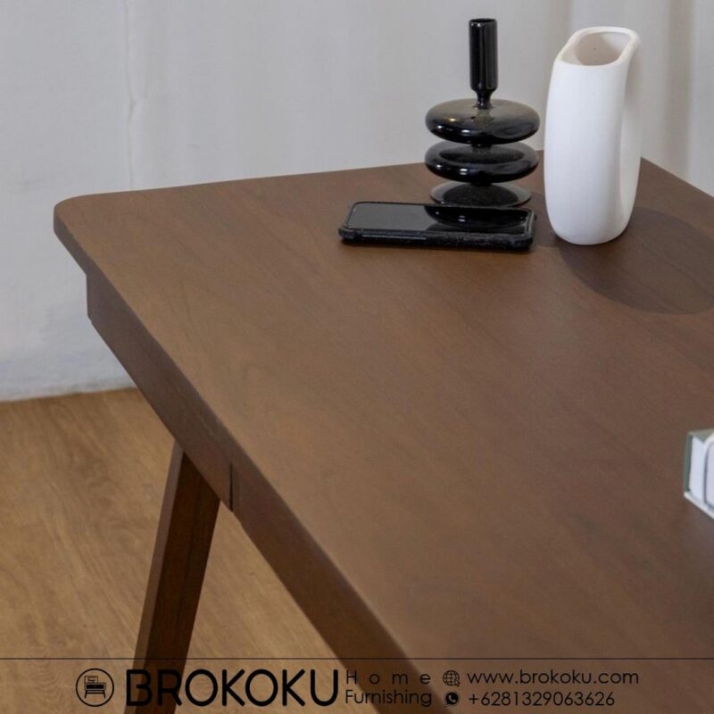 Jual Meja kerja jati minimalis simple retro modern BHF-254 | Brokoku