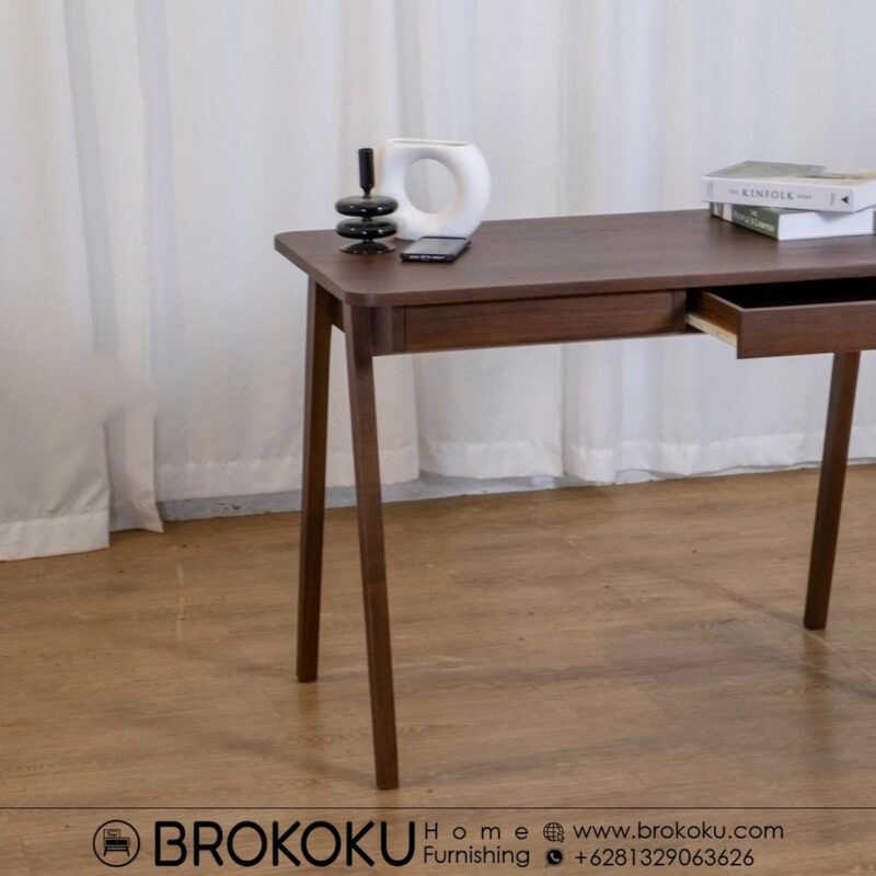 Jual Meja kerja jati minimalis simple retro modern BHF-254 | Brokoku